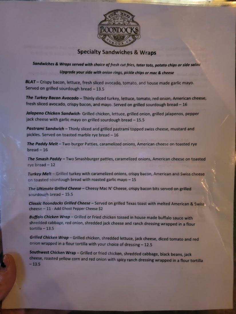 Boondocks - Bar & grill in Corona, CA